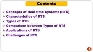 Concepts of Real time Systems (RTS) | PDF