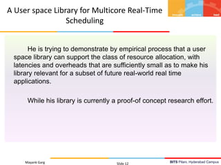 Real time system in Multicore/Multiprocessor system | PPT