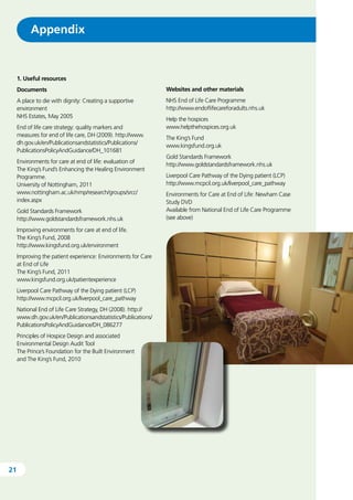 Routes to success: achieving quality environments for care at end of ...