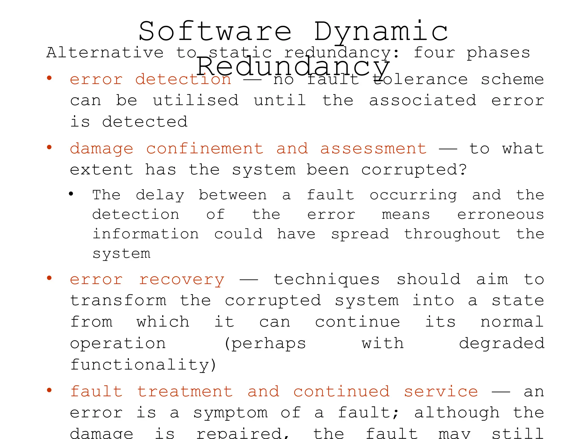 real time systems fault tolerance, Redundancy | PPT
