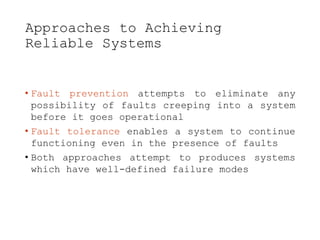 real time systems fault tolerance, Redundancy | PPTX