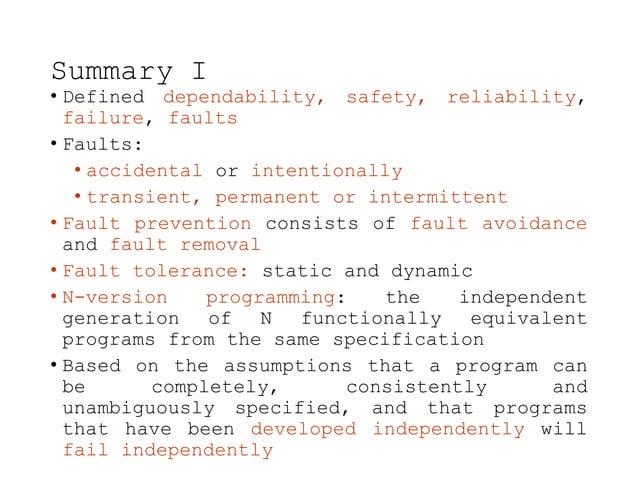 real time systems fault tolerance, Redundancy | PPT