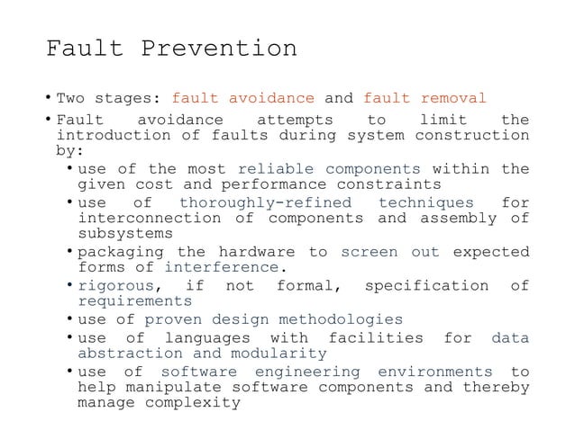 RTS fault tolerance, Reliability evaluation | PPTX