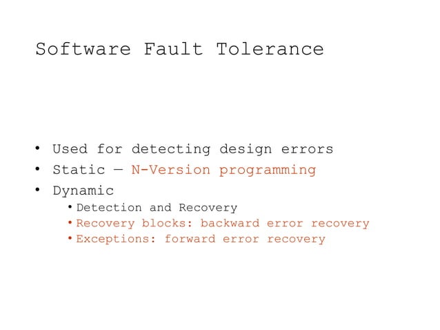 RTS fault tolerance, Reliability evaluation | PPTX