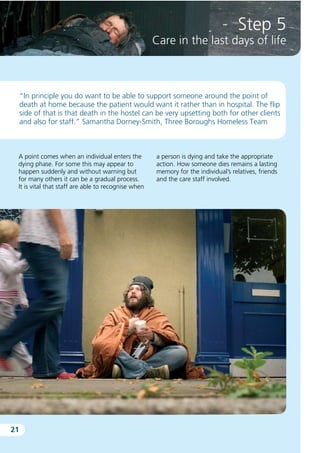 End of life care - achieving quality in hostels and for homeless people ...