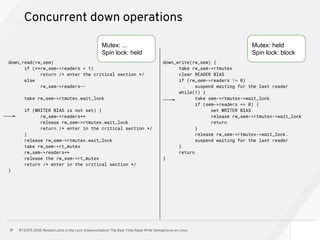 Nested Locks in the Lock Implementation: The Real-Time Read-Write Semaphores on Linu | PPT