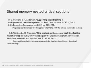 Nested Locks in the Lock Implementation: The Real-Time Read-Write Semaphores on Linu | PPT