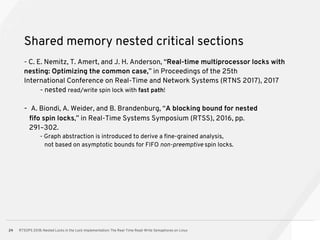 Nested Locks in the Lock Implementation: The Real-Time Read-Write Semaphores on Linu | PPT