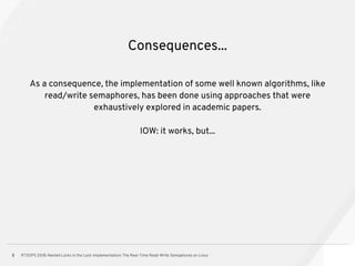Nested Locks in the Lock Implementation: The Real-Time Read-Write Semaphores on Linu | PPT