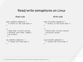 Nested Locks in the Lock Implementation: The Real-Time Read-Write Semaphores on Linu | PPT