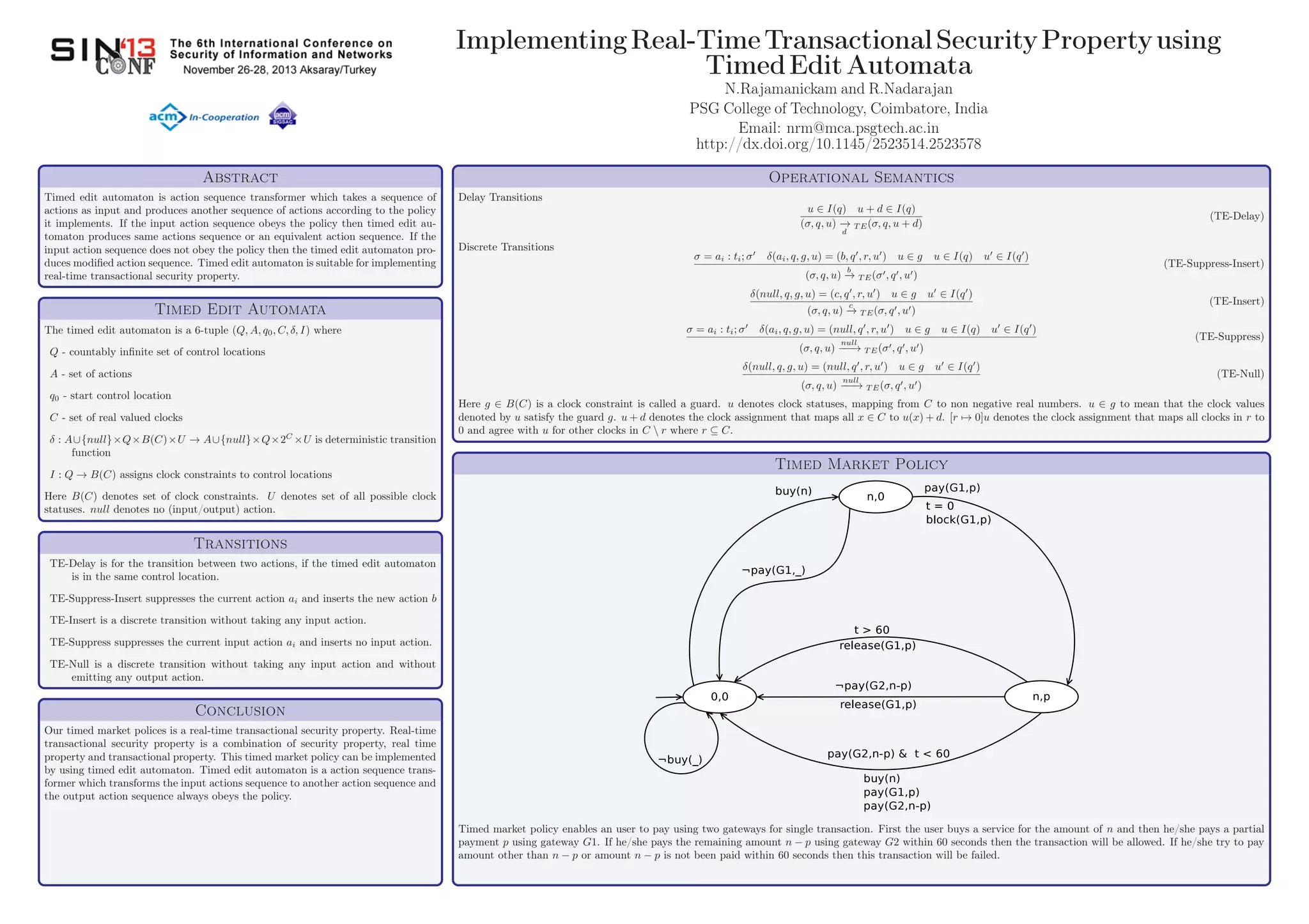 Implementing Real-Time Transactional Security Property using Timed Edit ...