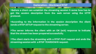 RTSP Protocol Analysis Of A Streaming Thorugh IPv6 Network | PPT