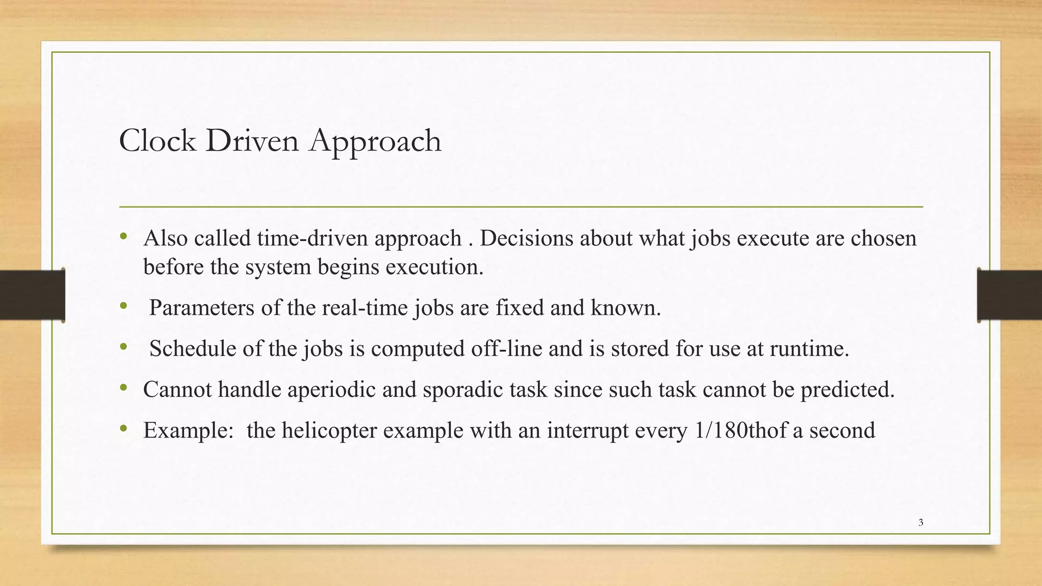 Commonly used Approaches to Real Time Scheduling | PPTX