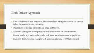 Commonly used Approaches to Real Time Scheduling | PPTX