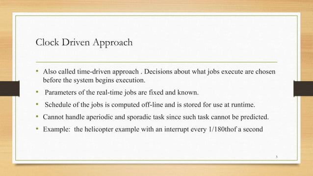 Commonly used Approaches to Real Time Scheduling | PPTX