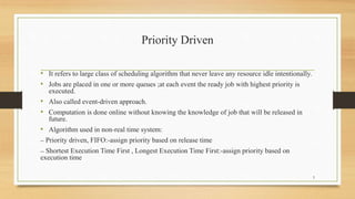 Commonly used Approaches to Real Time Scheduling | PPTX
