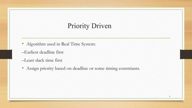 Commonly used Approaches to Real Time Scheduling | PPTX