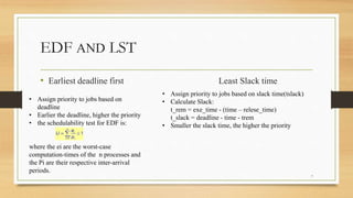 Commonly used Approaches to Real Time Scheduling | PPTX