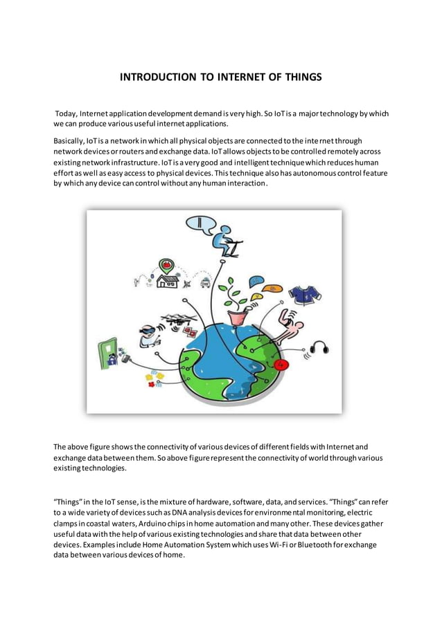 Summer Internship report on IOT RTTC Trivandrum | DOCX | Internet of Things | Internet