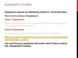 Radio Equipment Directive, CE Marking | PPTX