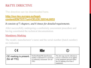 Radio Equipment Directive, CE Marking | PPTX