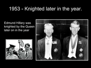 Timeline: Sir Edmund Hillary | PPT