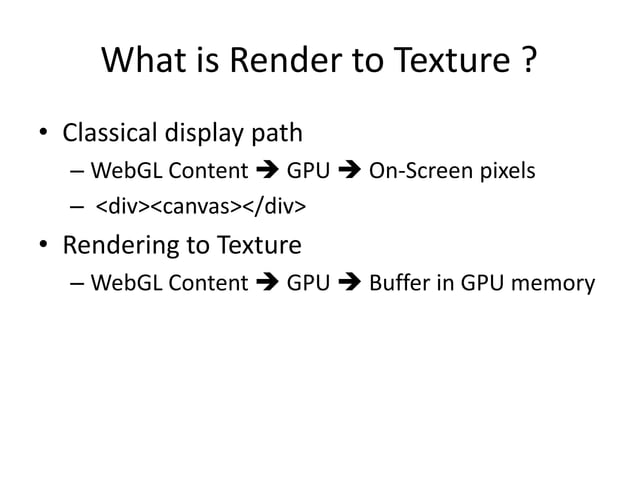 Render to Texture with Three.js