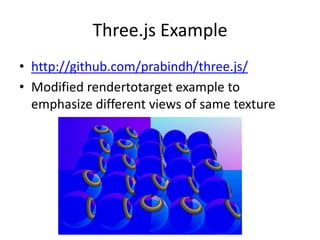 Render to Texture with Three.js