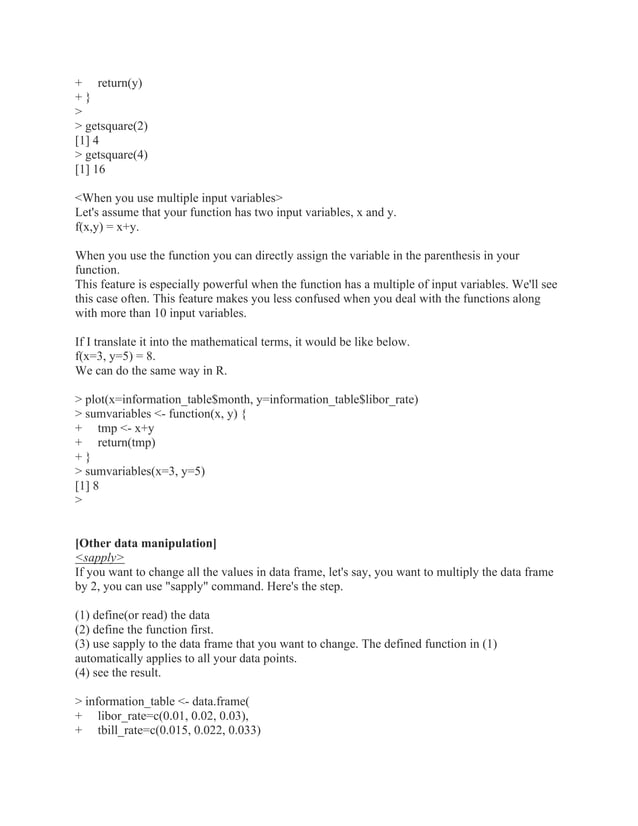 R tutorial (R program 101) | PDF
