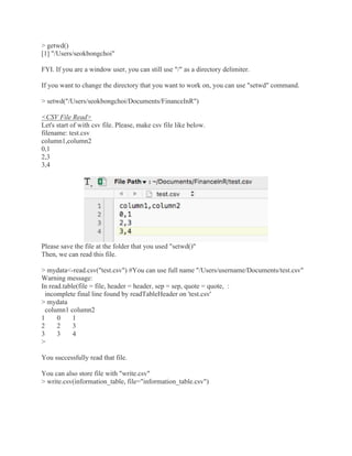 R tutorial (R program 101) | PDF