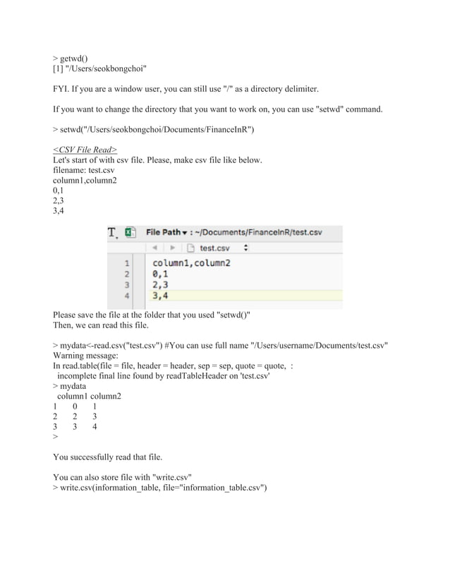 R tutorial (R program 101) | PDF