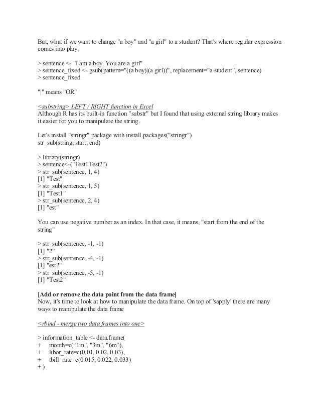 R tutorial (R program 101)