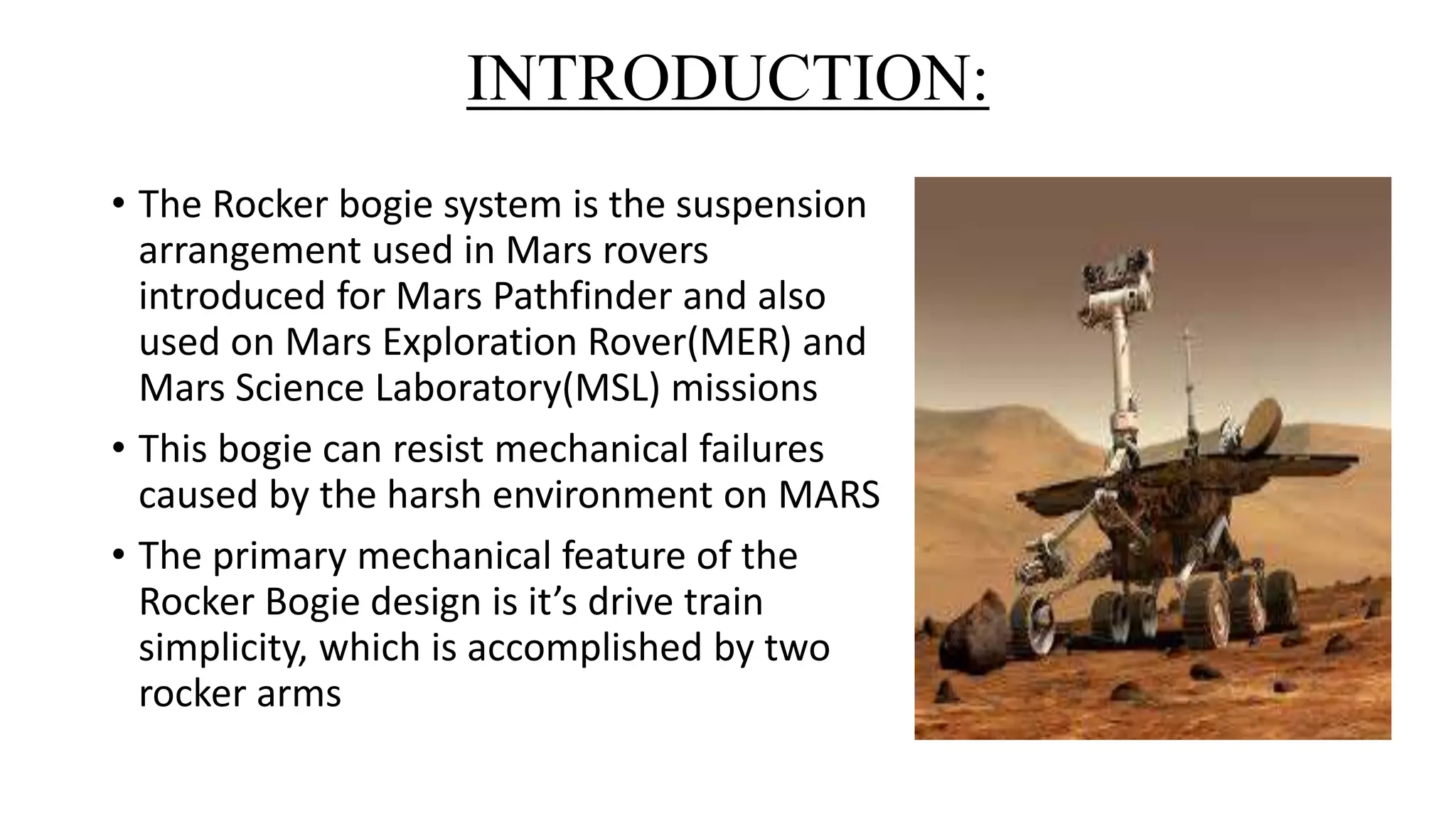Presentation on All Terrain Vehicle (Rocker Bogie Mechanism) | PPTX