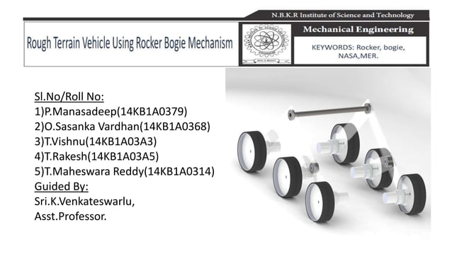 Presentation on All Terrain Vehicle (Rocker Bogie Mechanism) | PPTX ...