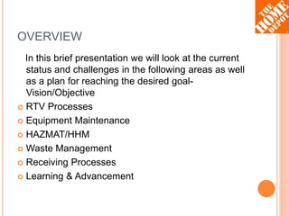RTV status report vision plan statement | PPTX