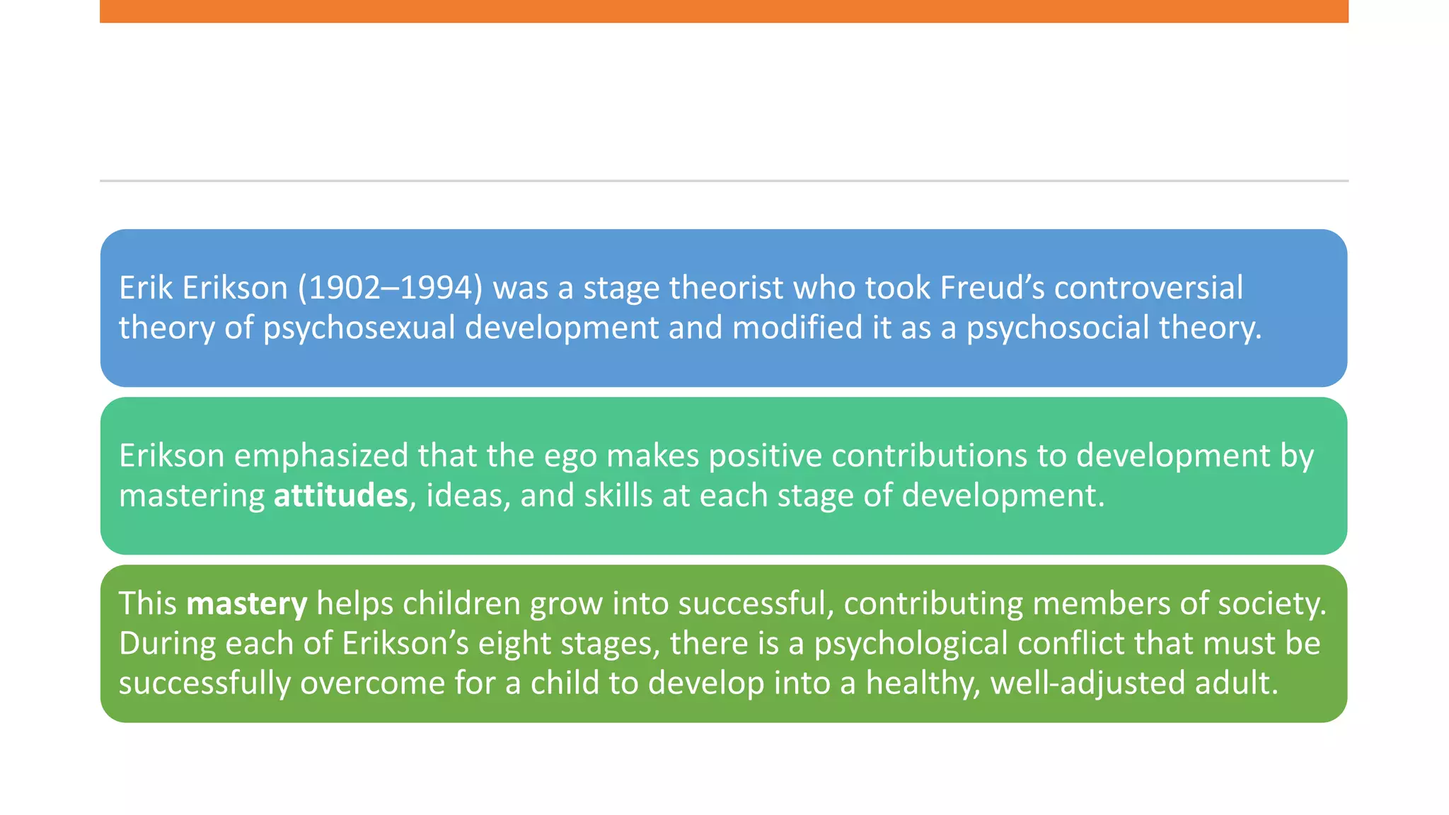 Erikson theory of psychosocial development | PDF
