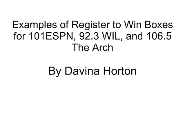 Register to Win Designs | PPT