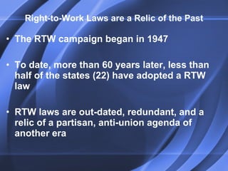 The Facts About Right to Work Laws | PPT