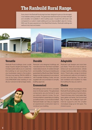 Ranbuild Rural Range - Outdoor Steel Solutions | PDF