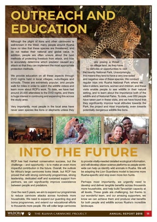 Ruaha Carnivore Project - Annual Report 2015 (digital edition) | PDF
