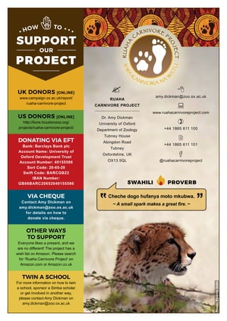 Ruaha Carnivore Project - Annual Report 2015 (digital edition) | PDF