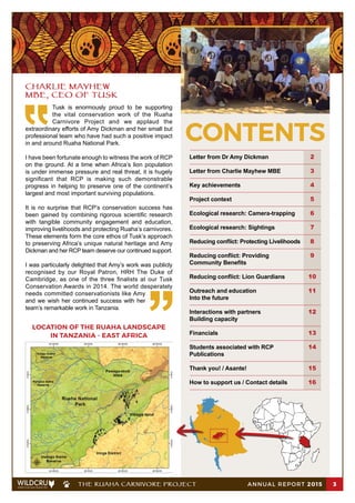Ruaha Carnivore Project - Annual Report 2015 (digital edition) | PDF