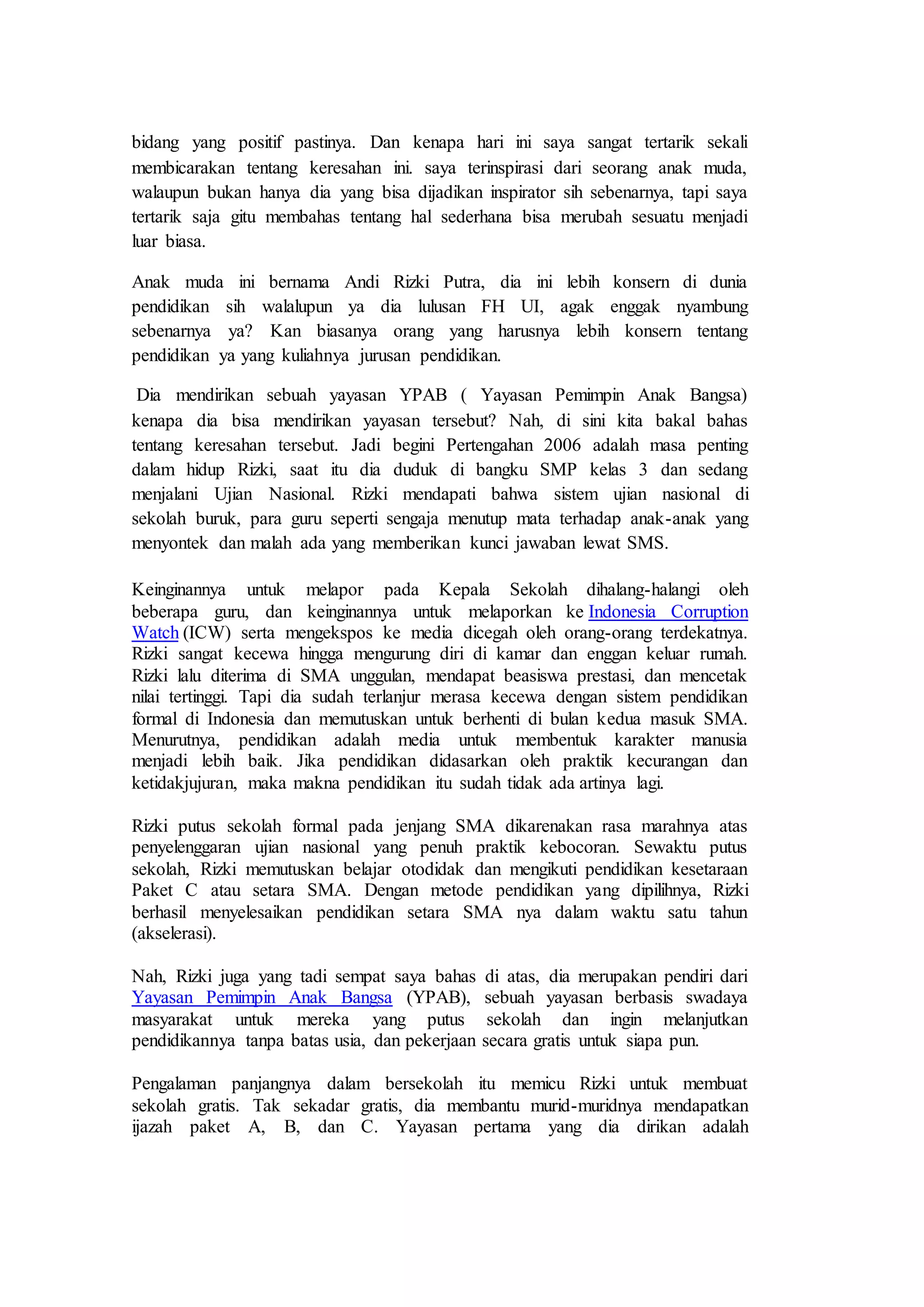 Ruang bicara saya | DOCX