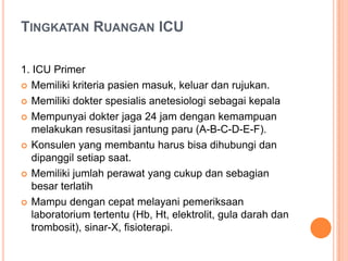 Ruang icu | PPTX