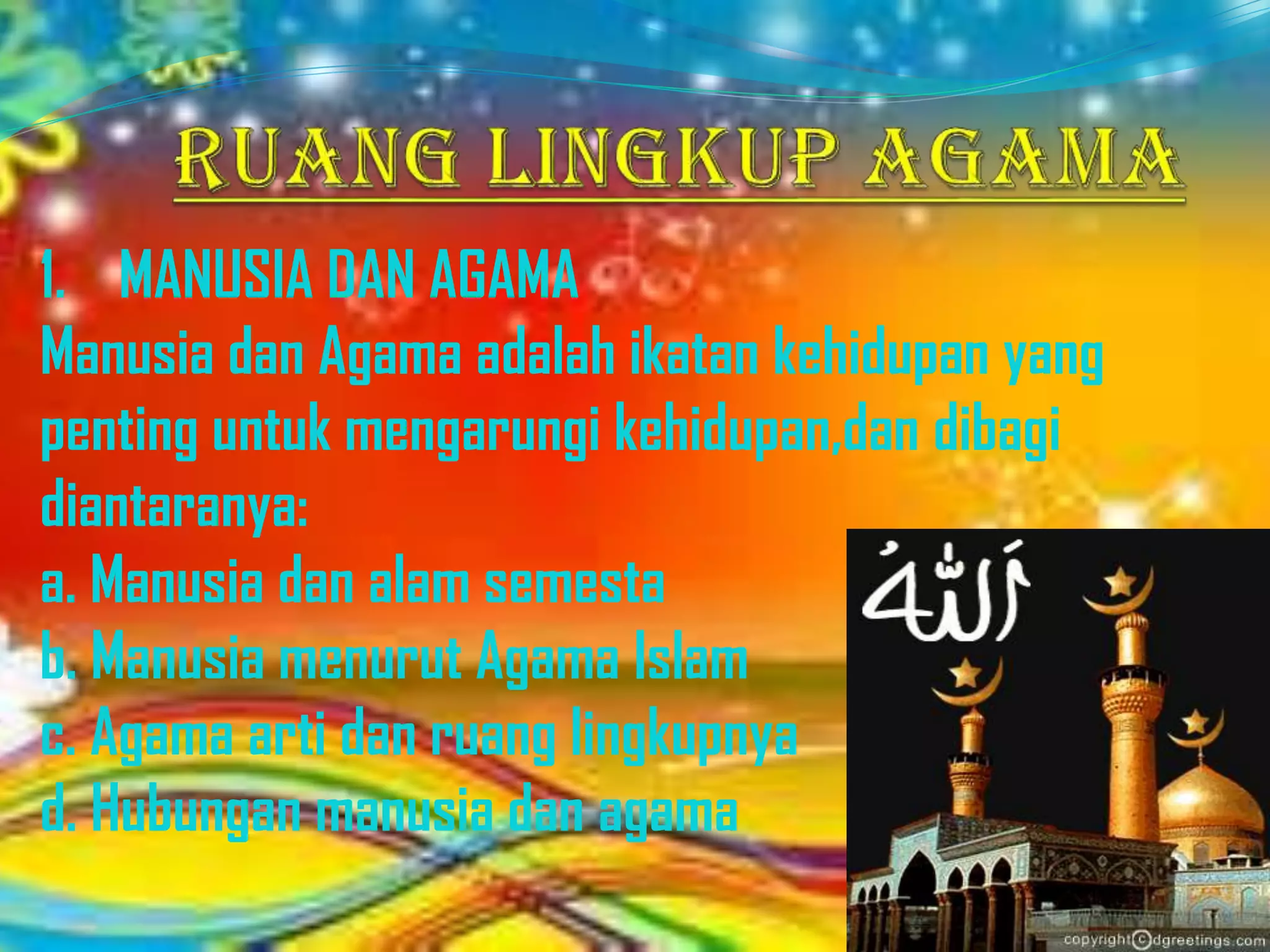 Ruang lingkup Agama | PPT