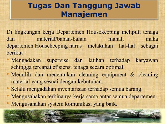 Ruang_Lingkup_Housekeeping di perhotelan | PPT