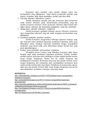 Ruang lingkup keputusan konsumen | PDF
