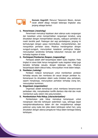 Ruang lingkup modul afektif | PDF