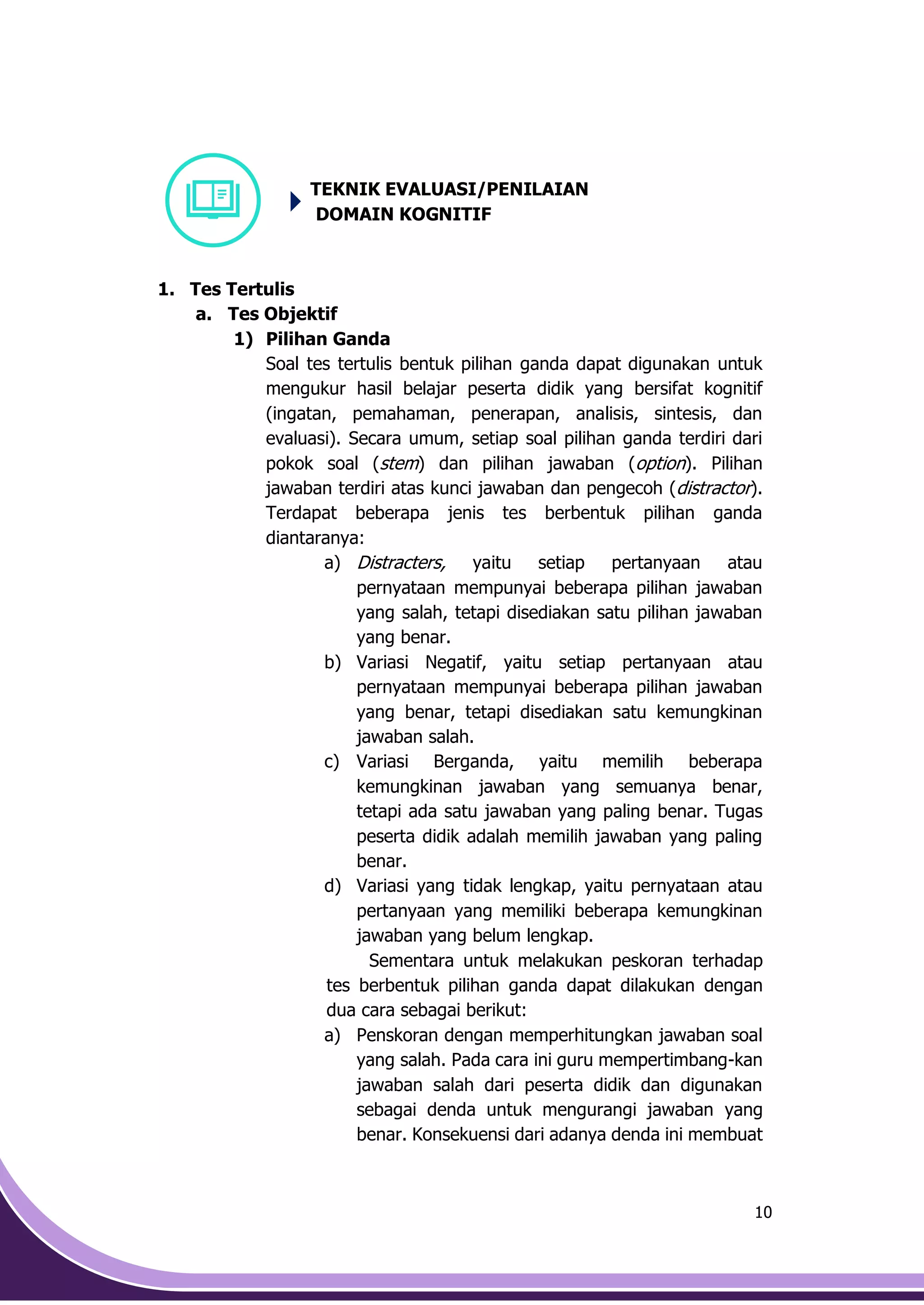 Ruang lingkup modul kognitif | PDF