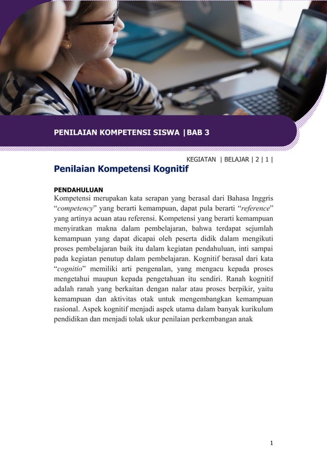 Ruang lingkup modul kognitif | PDF